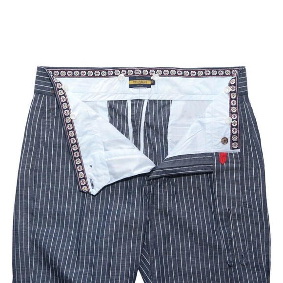 Chiragh Apparel | Pants | Mens Gurkha Pants Blue White Striped Cotton ...